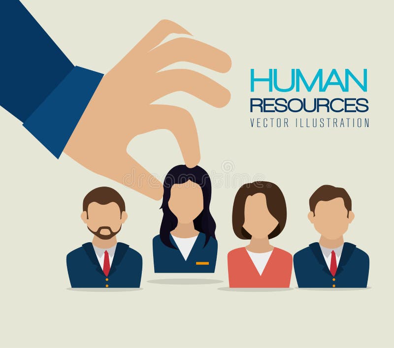 Human Resources, Vector Illustration. Stock Vector - Illustration of ...