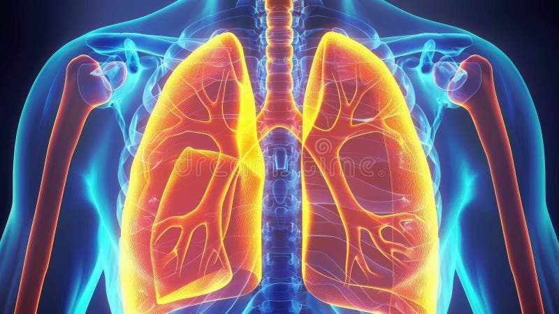Close Up Picture of Human Respiratory Health Lung Anatomy. Stock ...