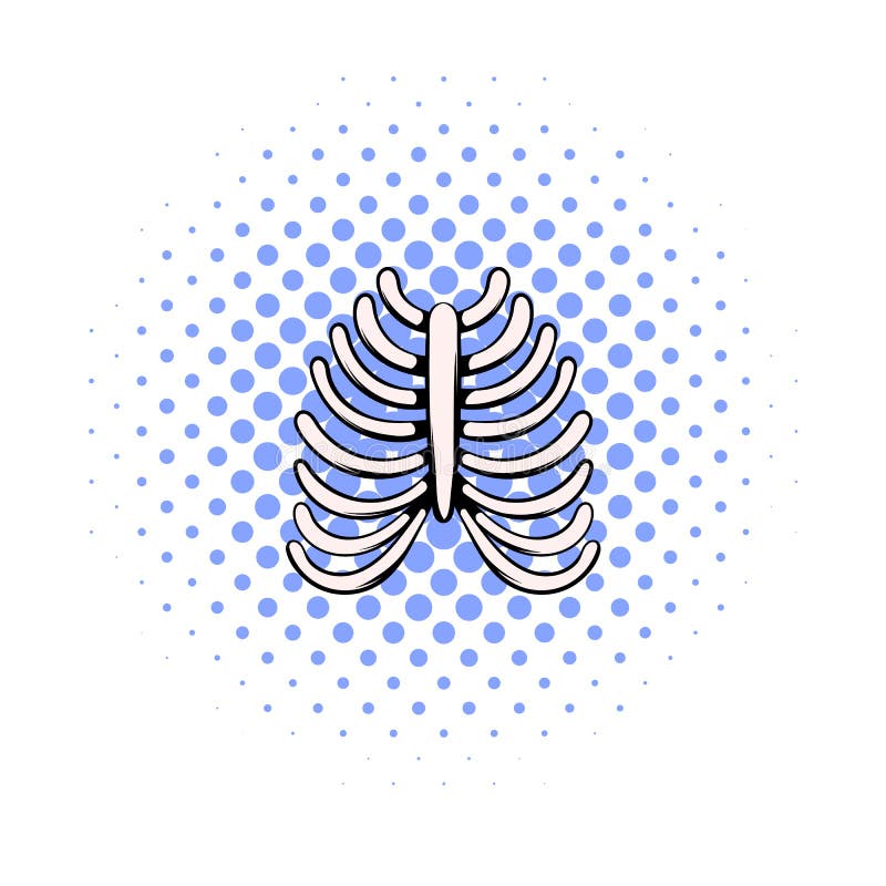 Human Rib Cage Icon, Icon Cartoon Stock Vector - Illustration of ...