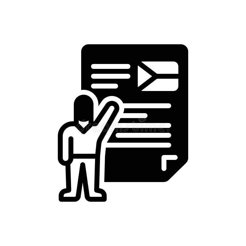 Black Solid Icon for Human Right, Civil Liberty and Legally Stock ...