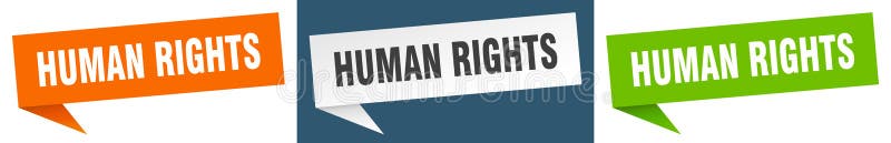 Human Rights Banner. Human Rights Speech Bubble Label Set Stock Vector ...