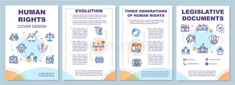 Human Rights Brochure Template Stock Vector - Illustration of magazine ...