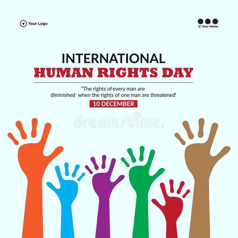 Banner Design of International Human Rights Day Stock Vector ...