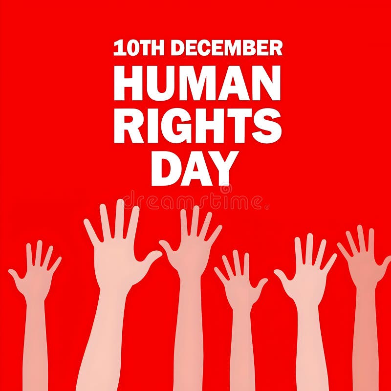 Human Rights Day Awareness Poster - a Call for Unity and Equality Stock ...