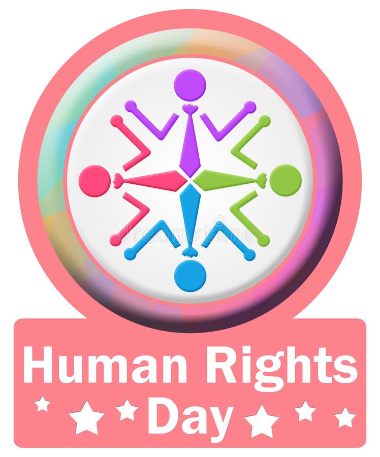 Human Rights Day Circle Square Stock Illustration - Illustration of ...