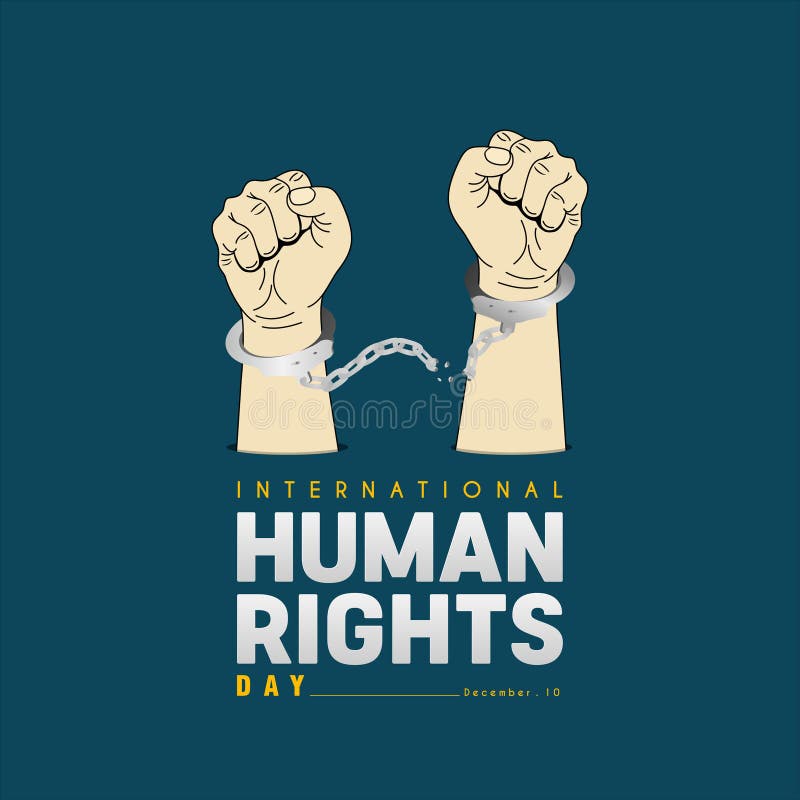 Human Rights Day Concept. Greeting Card and Banner Design Stock Vector ...