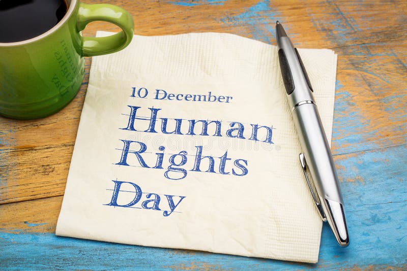 Human Rights Day - Napkin Note Stock Image - Image of principle, event ...
