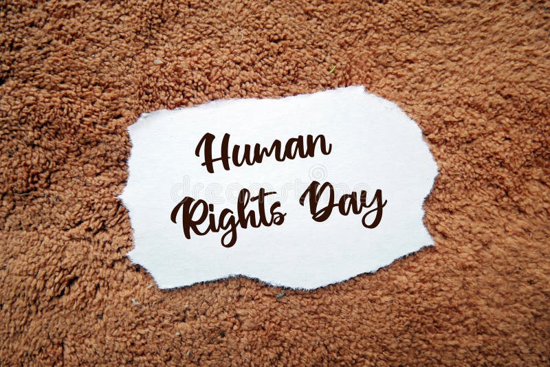 Human Rights Day on a Piece of Paper. December 10 Stock Image - Image ...