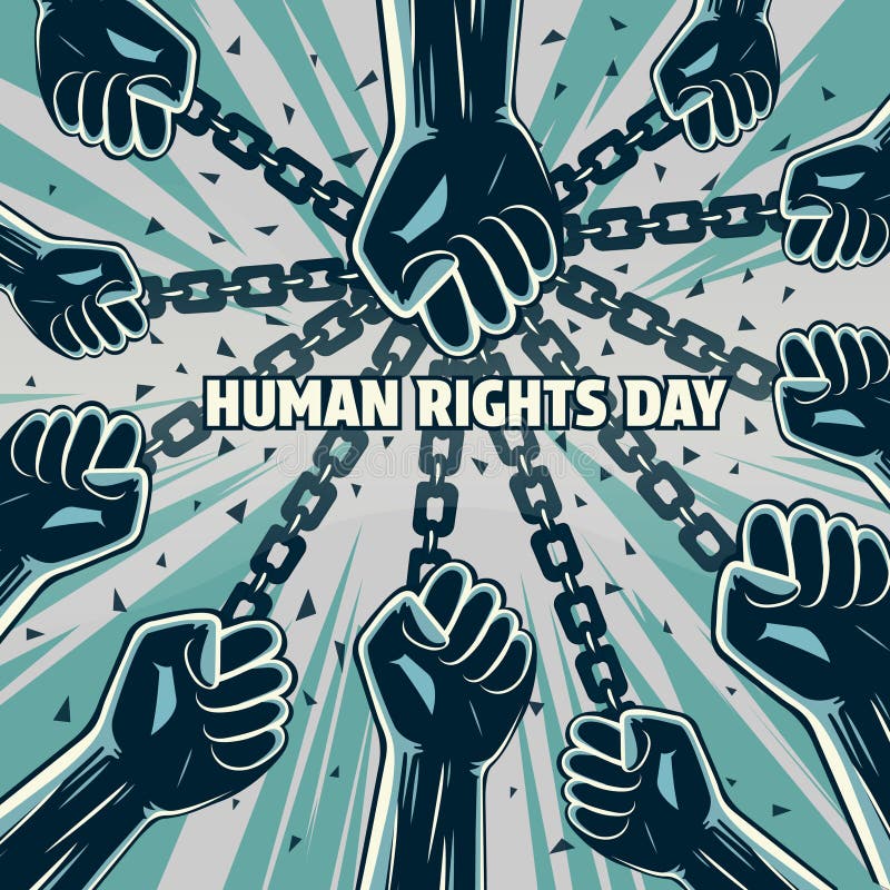 Human Rights Day Poster Design Stock Vector - Illustration of diversity ...