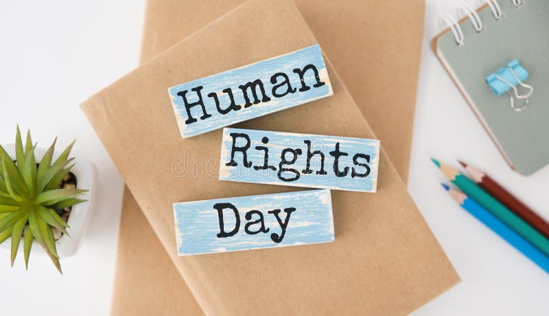 Human Rights Day Text from Wooden Blocks on Desk Stock Photo - Image of ...