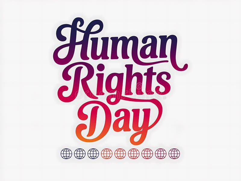 Human Rights Day Typography with Gradient Globes Editorial Stock Photo ...