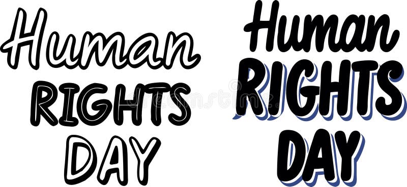Human Rights Day Vector Typography Design 01. Stock Vector ...