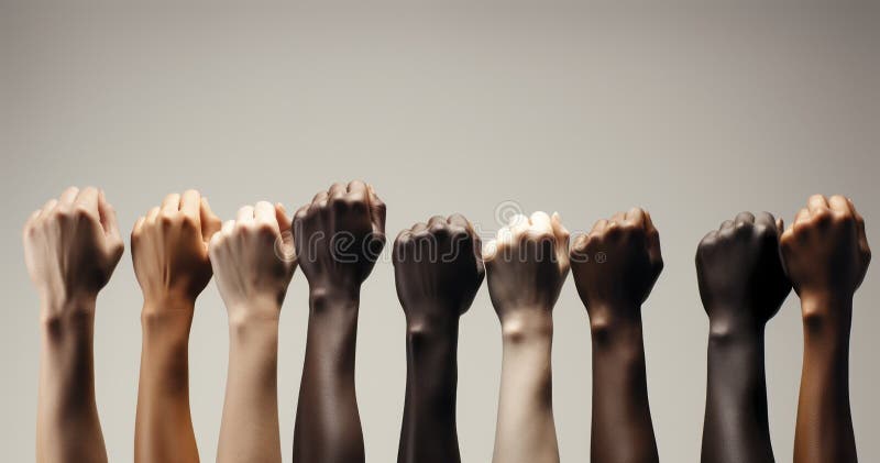 Human Rights and Equality, Featuring United Hands and Symbols ...