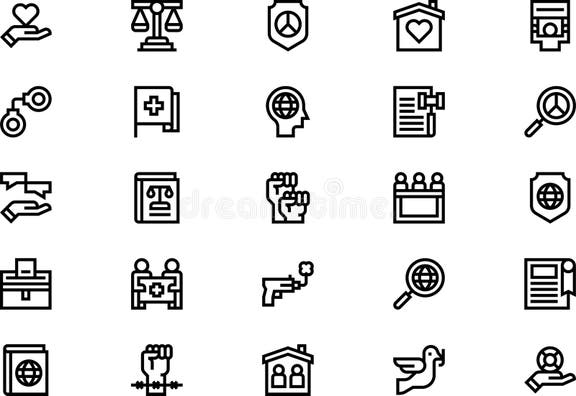 Human Rights Icons Collection is a Vector Illustration with Editable ...