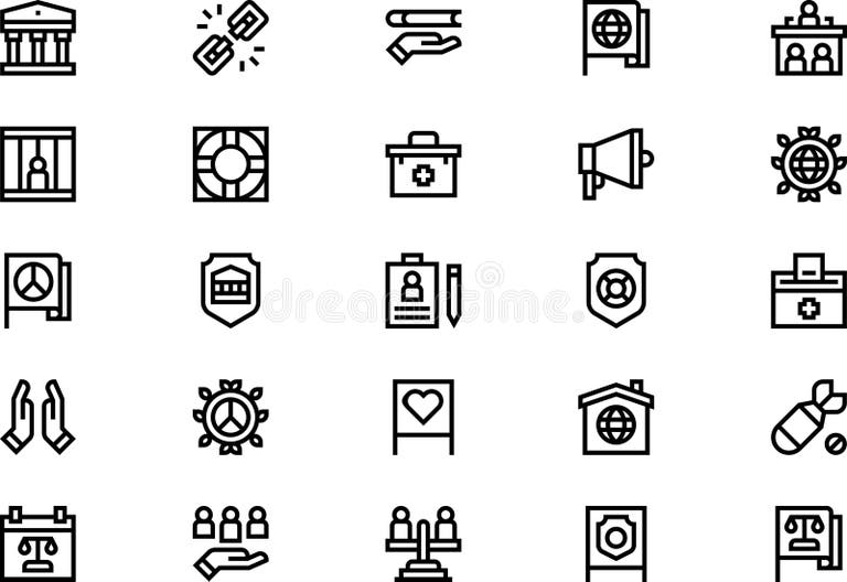 Human Rights Icons Collection is a Vector Illustration with Editable ...