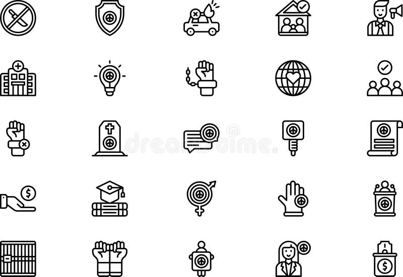 Human Rights Icons Collection is a Vector Illustration with Editable ...