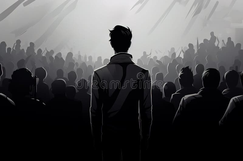 Human Rights Illustration Black and White Stock Illustration ...