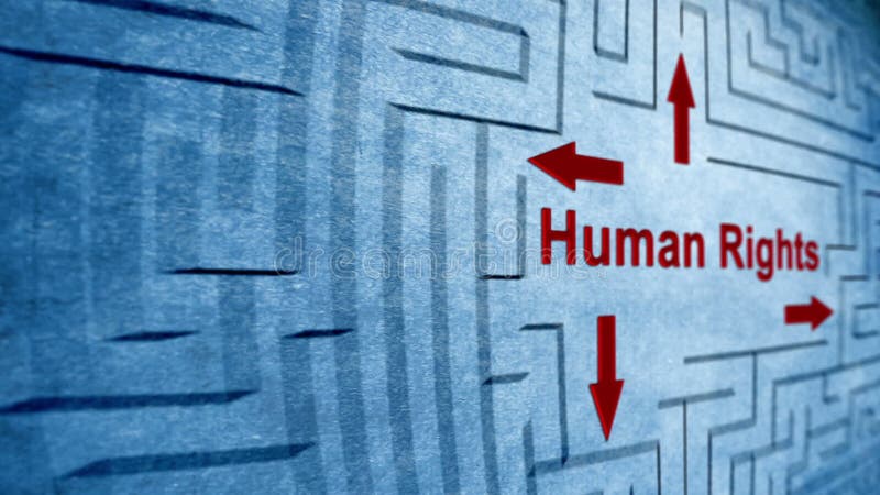 Human Rights Day Calligraphy Text Glitch Effect Animation on Black ...