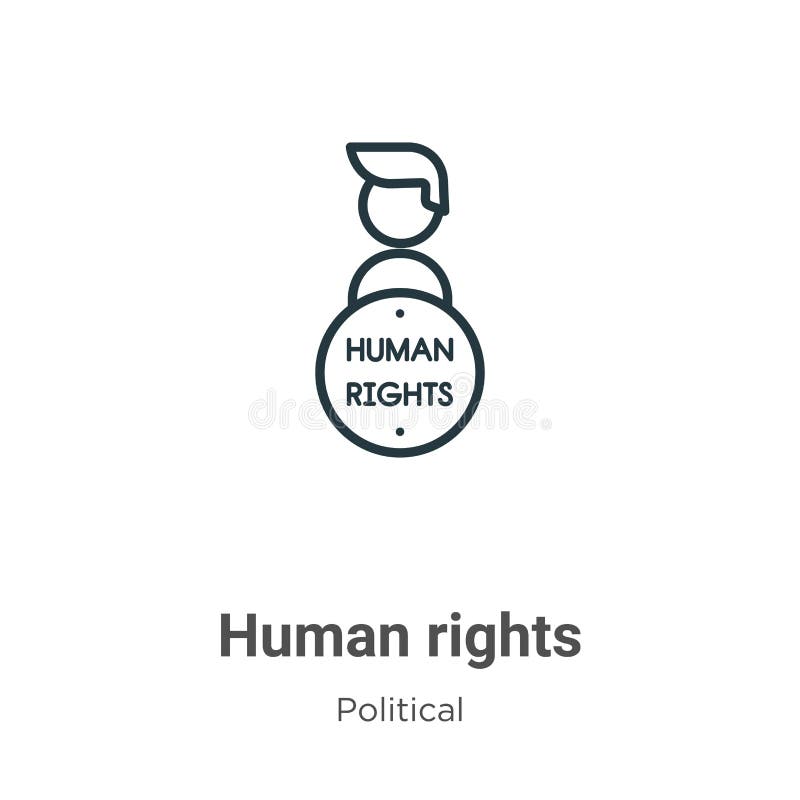 Human Rights Outline Vector Icon. Thin Line Black Human Rights Icon ...