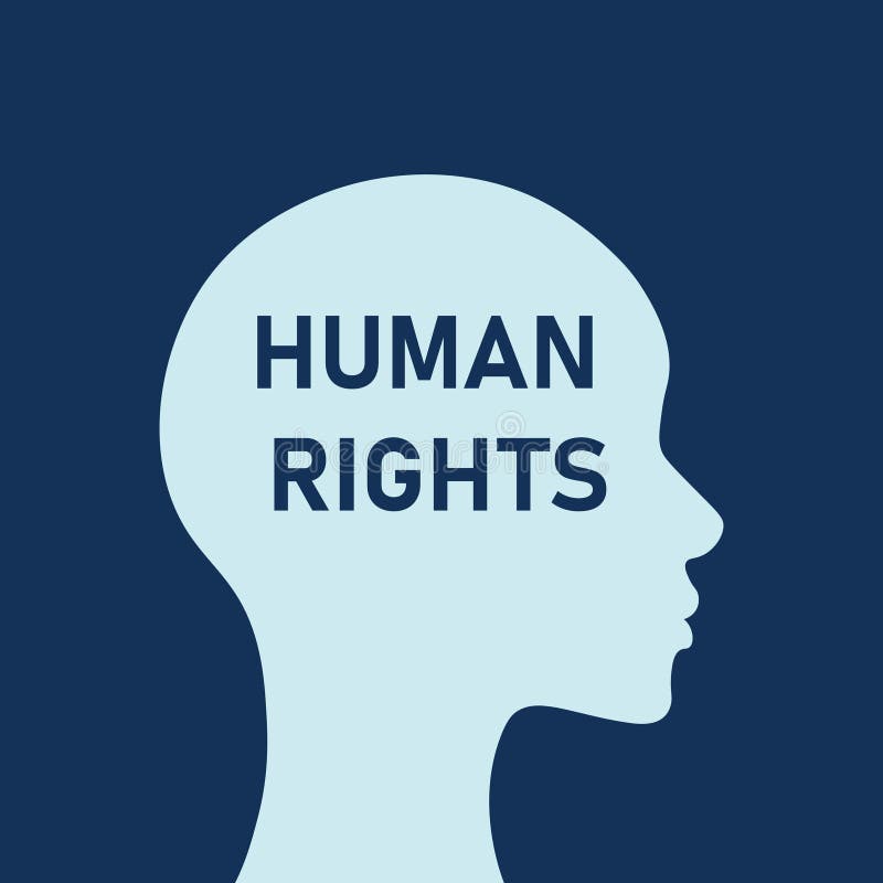 Human Rights Poster with a Portrait, Vector Illustration Stock Vector ...
