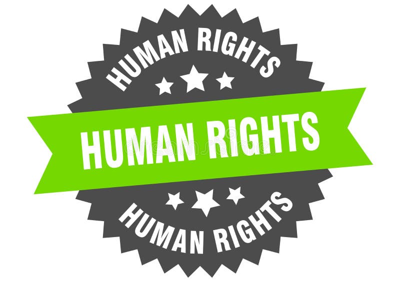 Human Rights Sign. Rounded Isolated Button. White Sticker Stock Vector ...