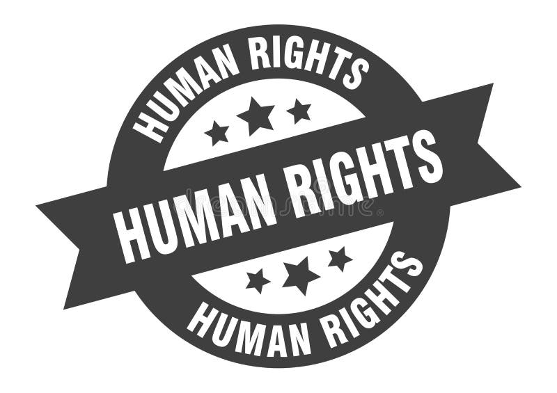Human Rights Sign. Round Ribbon Sticker. Isolated Tag Stock Vector ...