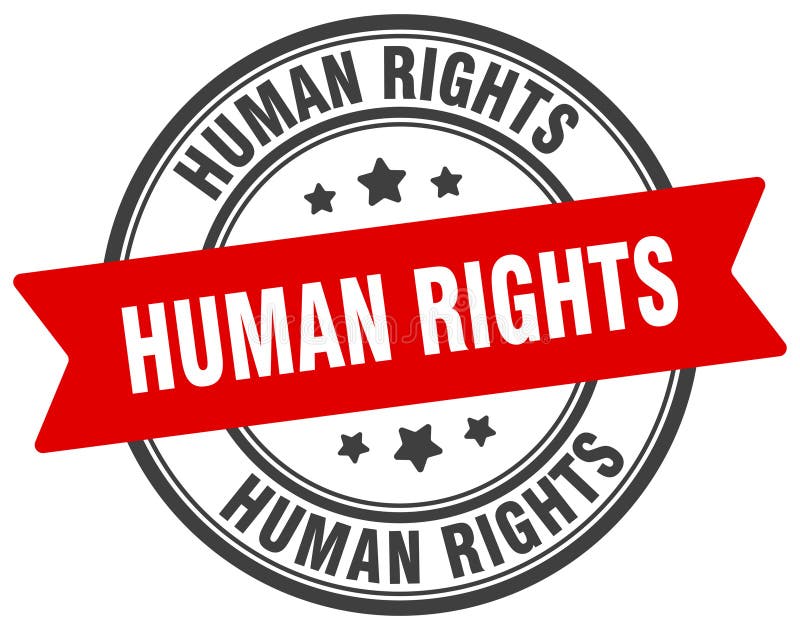 Human Rights Stamp. Human Rights Label on Transparent Background. Round ...