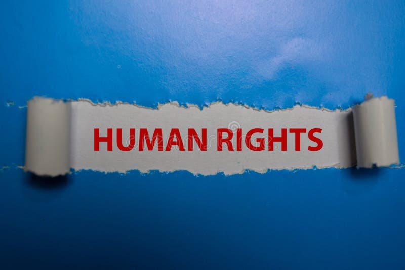 Human Rights Text Written in Torn Paper. Medical Concept Stock Photo ...