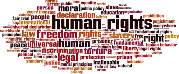 Human rights word cloud stock vector. Illustration of freedom - 196681382