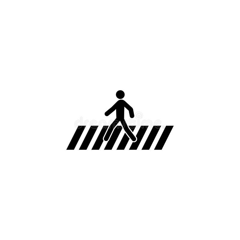 Human road crossing icon stock vector. Illustration of traffic - 248072065