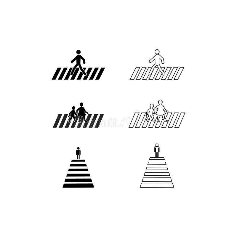 Human road crossing icon stock vector. Illustration of traffic - 248072075