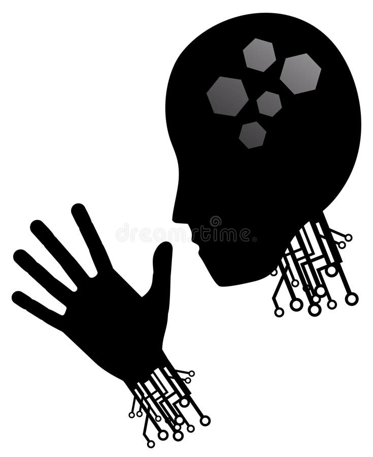 Human robot face stock vector. Illustration of mechanic - 50231754
