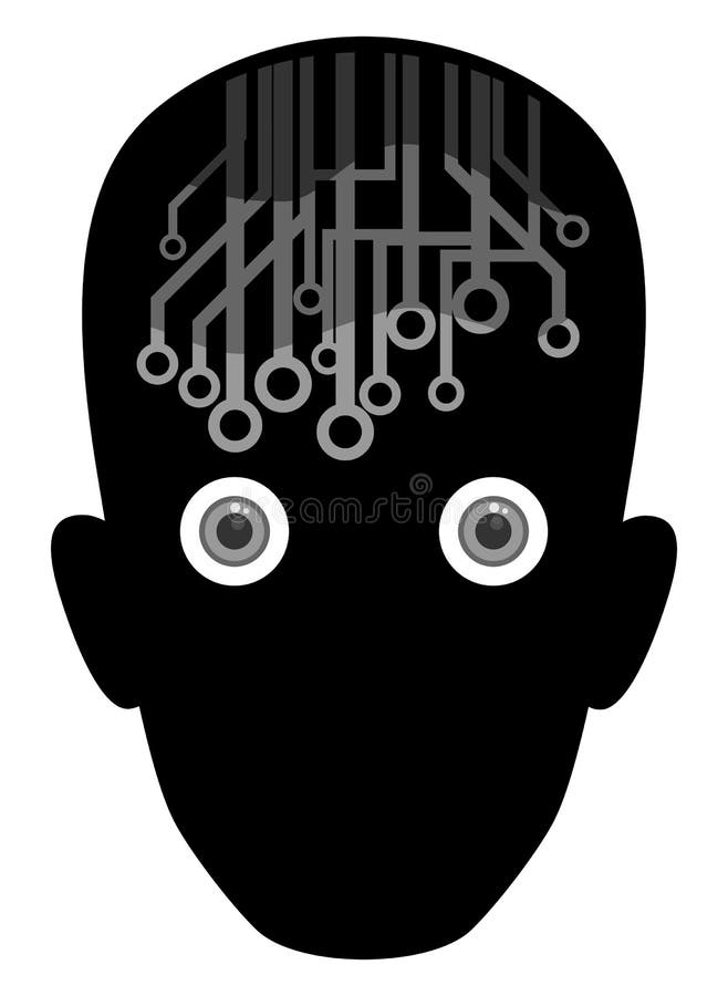 Human robot face stock vector. Illustration of mechanic - 50231754