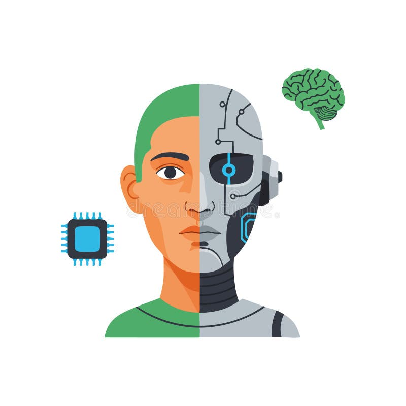 Artificial Robot Brain Illustration Stock Illustrations – 29,335 ...
