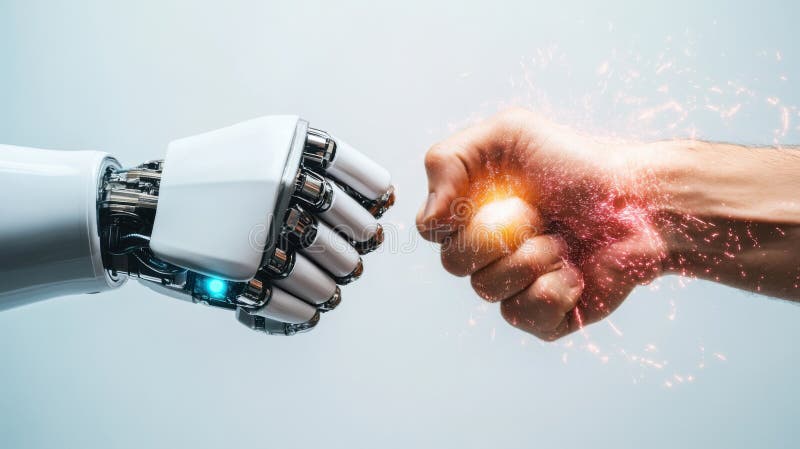 Human and Robot Fist Bump Symbolizes Cooperation and Advancement in ...