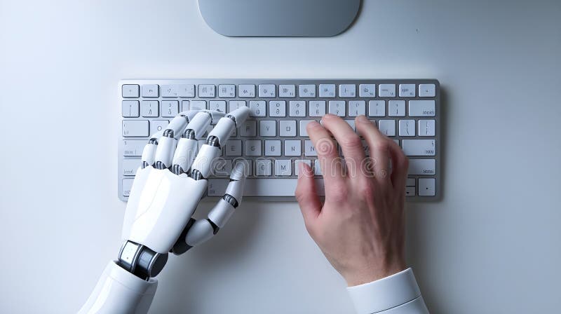 Human and Robot Hand Typing on a Computer Keyboard Teamwork ...