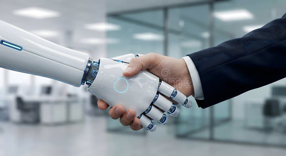 1,081 Futuristic Robot Handshake Ai Collaboration Technology ...