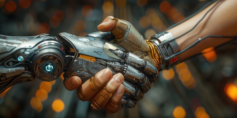 Human and Robot Handshake: a Future of Collaboration. Created by ...