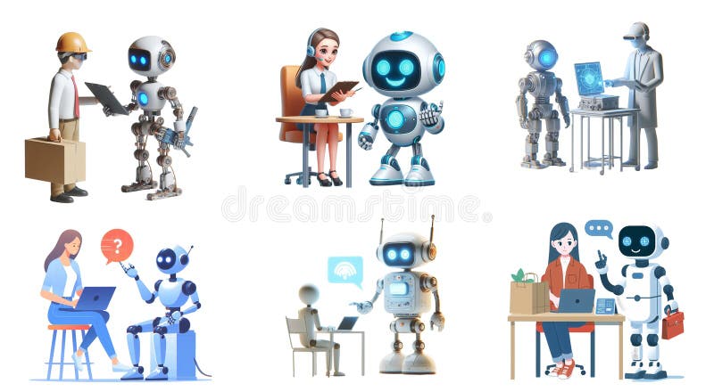 Human-robot Interaction, AI Concept, Working Together, Robotics, Stock ...