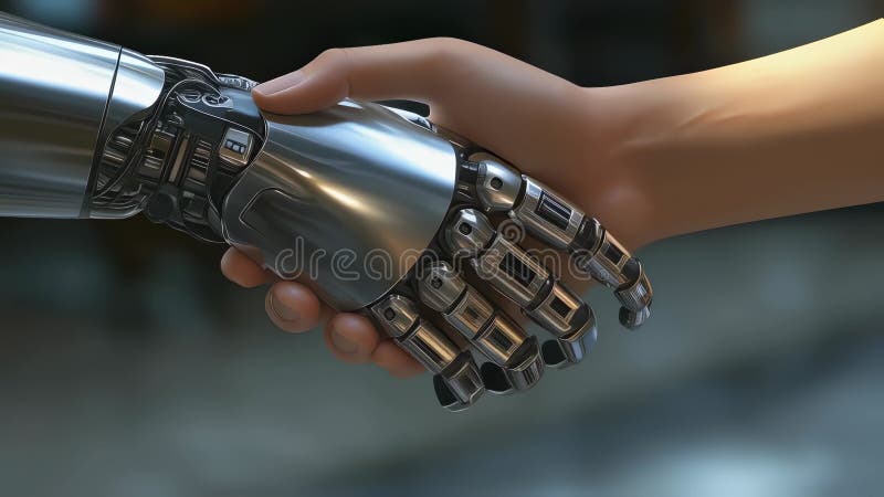 Human Hand Shakes Robotic Hand in a Demonstration of Innovation and ...