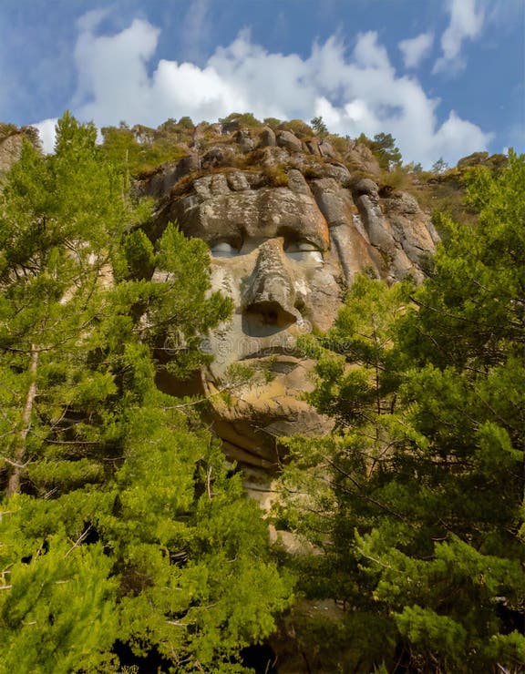 Human rock face stock illustration. Illustration of figure - 347131972