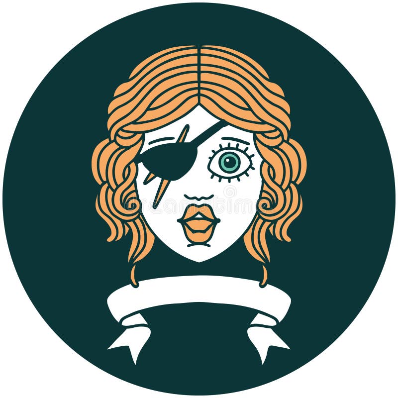 Human Rogue Character with Banner Icon Stock Vector - Illustration of ...