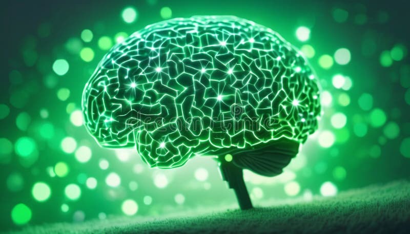 Human S Brain Made of Steel. Concept of Technology Stock Illustration ...