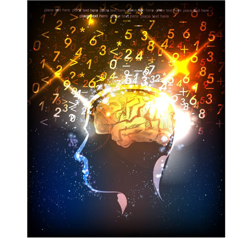 Human S Brain Power Illustration Stock Vector - Illustration of space ...