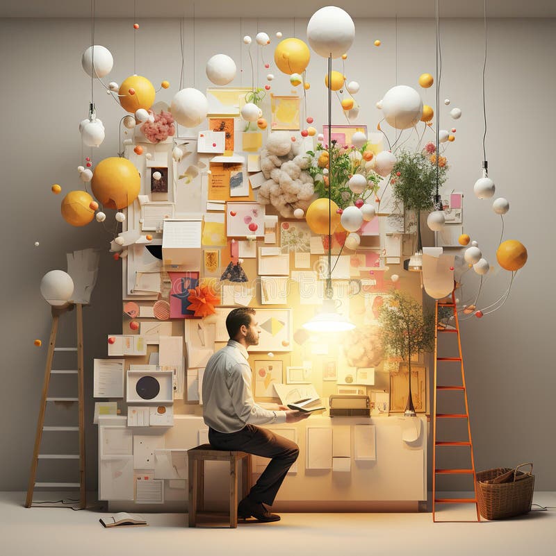 Human S Fantasy Visualisation Stock Illustration - Illustration of ...