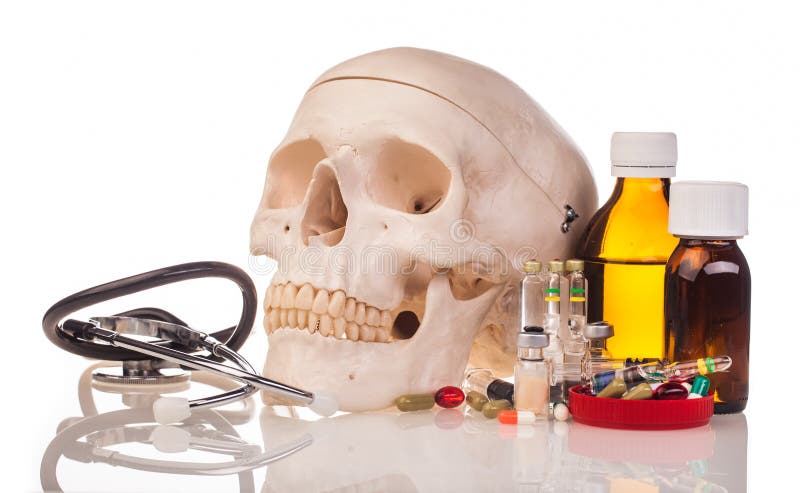 Human Scull Medicines and Drugs Stock Image - Image of biotechnology ...