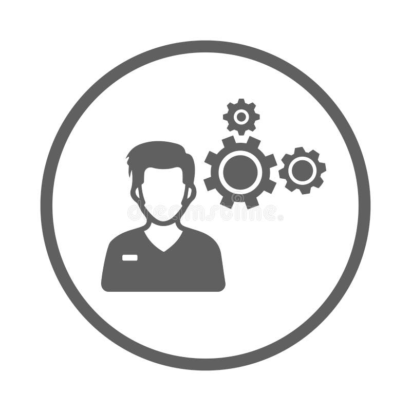 Human, Setting, Settings Icon. Gray Vector Sketch Stock Vector ...