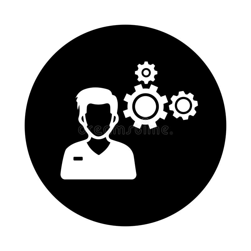 Human, Setting, Settings Icon. Black Vector Graphics Stock Vector ...