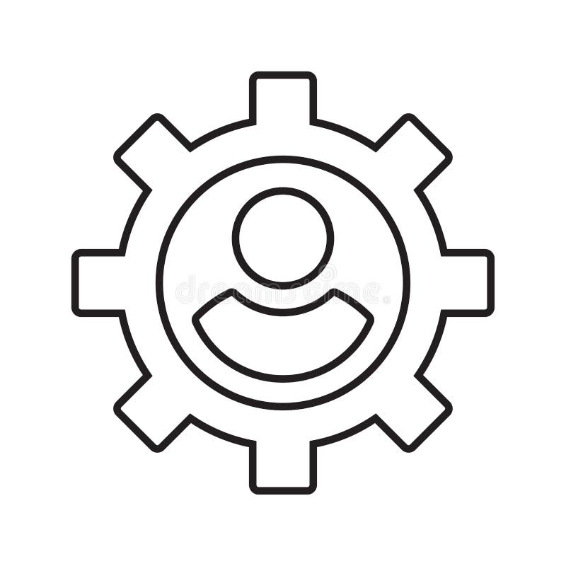 Human, Setting, Settings Icon. Black Vector Graphics Stock Vector ...