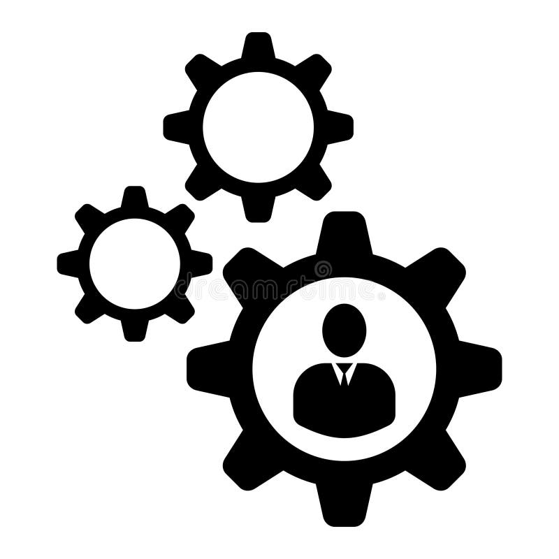 Human Settings Icon, User Settings Gear Symbol, Account Settings Icon ...